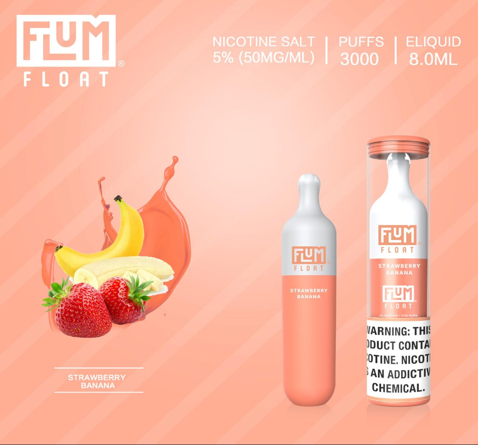 Flum Float Strawberry Banana Disposable Vape - Puffholic