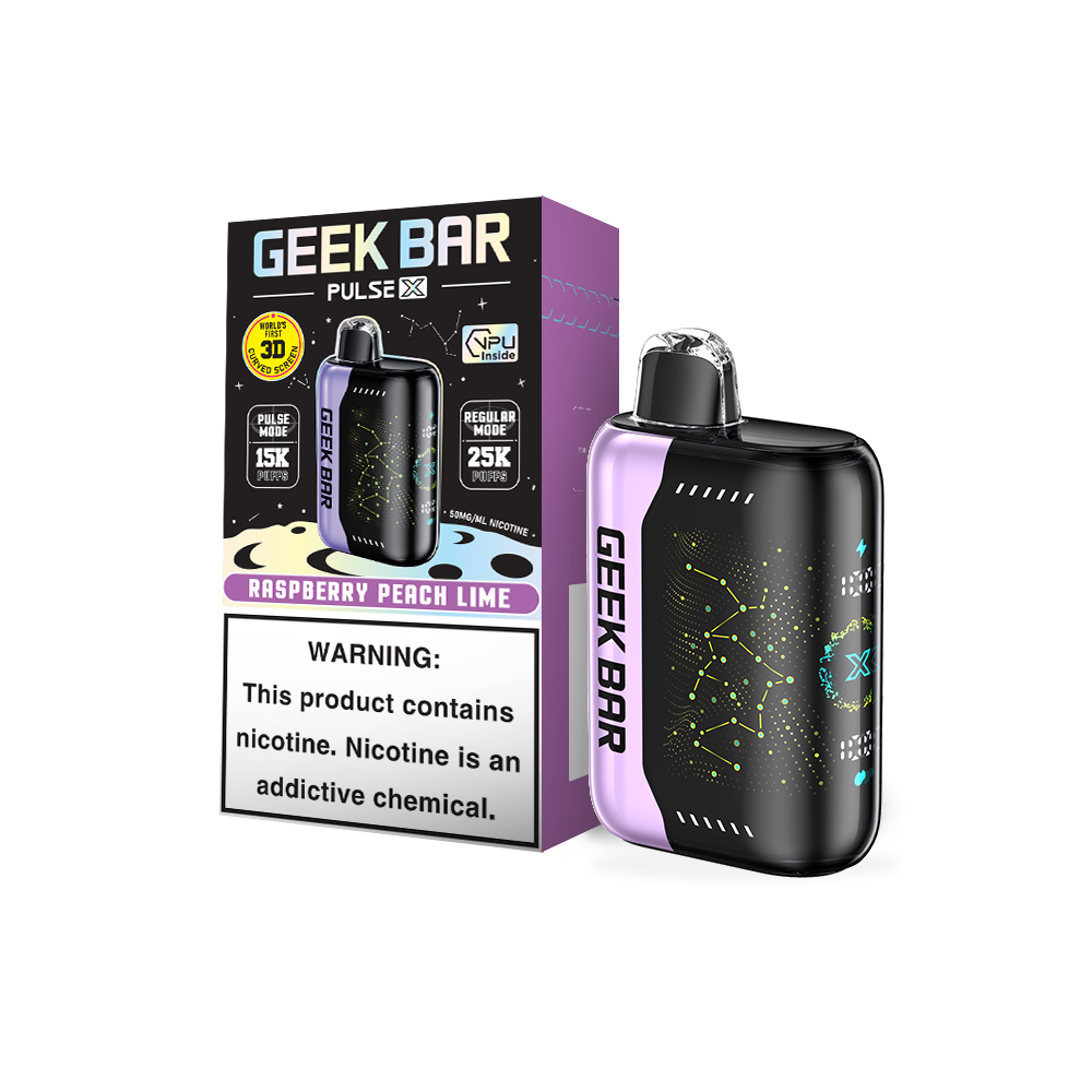 Geek Bar Pulse X 25K Raspberry Peach Lime Disposable Vape - Puffholic Vape